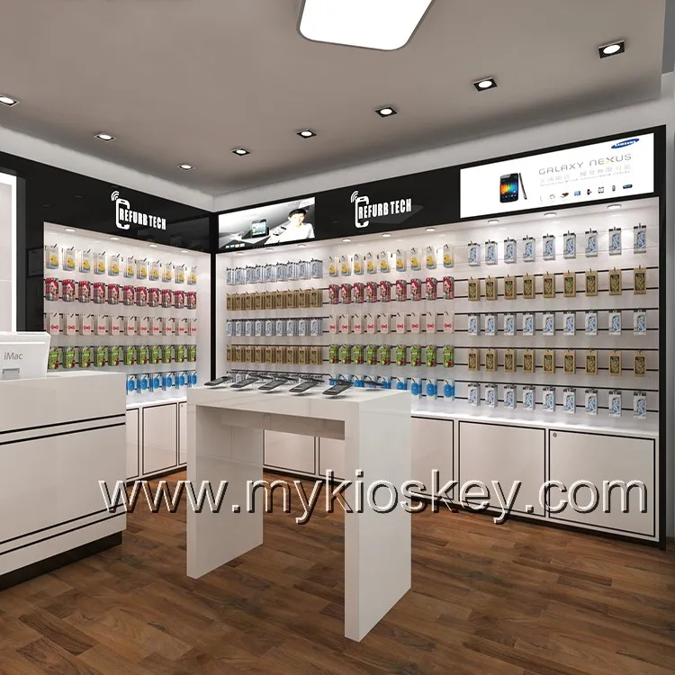 Retail small cell phone store furniture phone display counter