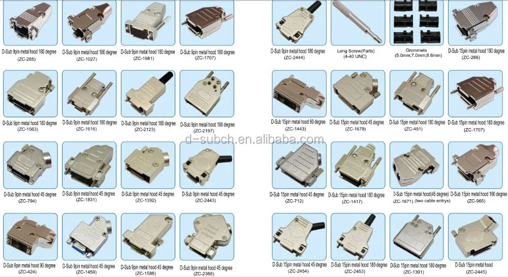 Vga 9 Pos Connector Backshells,Db9 Female Socket - Buy Db9 Female ...