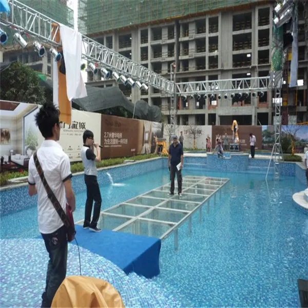 Acrylic Wedding Stage / Acrylic Platform Stage / Swimming Pool Glass ...