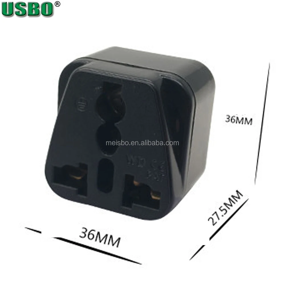 Universal 250v 10a Power Adaptor Plug Type B for US Travel