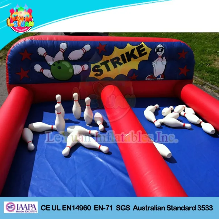 Double Lane Inflatable Human Bowling Game/interactive Bowling Alley ...