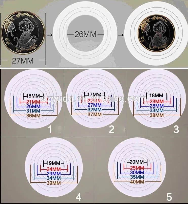 Clear Coin Capsules Case for 25.5mm to 44mm Coins - Durable Plastic ...