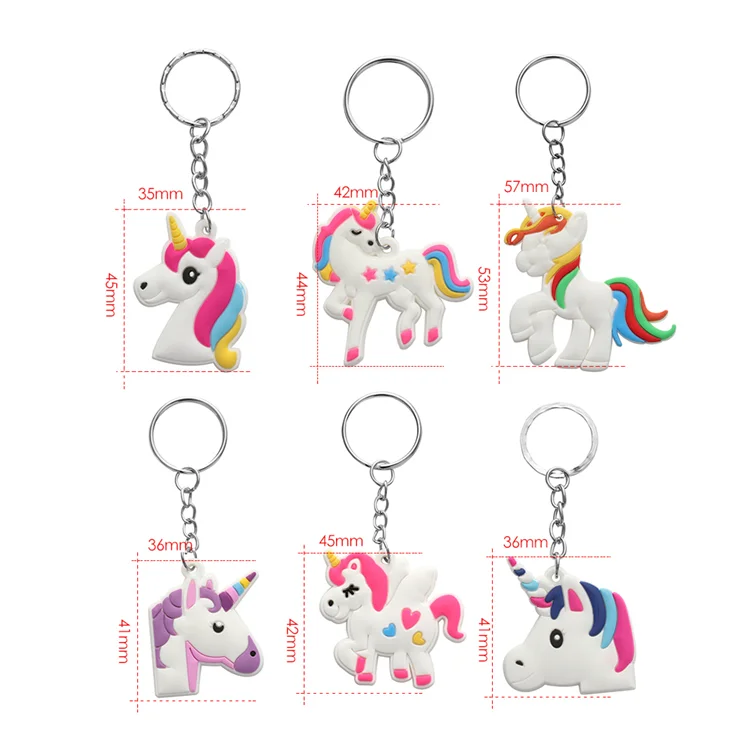 2018 Amazon Supplier Custom Soft Unicorn Keychain For Unicorn Party ...