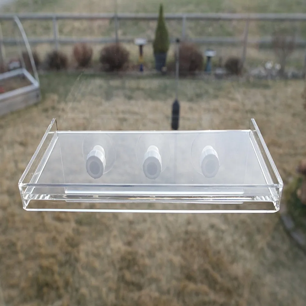 Large Window Sill Suction Cup Plants Shelf Acrylic Floating Window ...