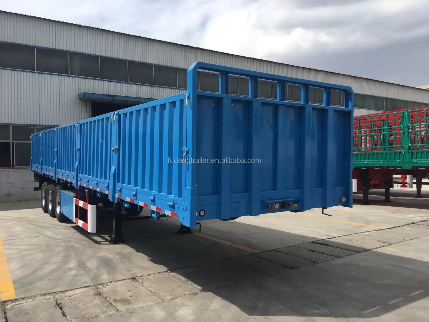 3 Axle Container Flatbed Trailer 40ft Semi Trailer 20ft Flatbed Truck ...