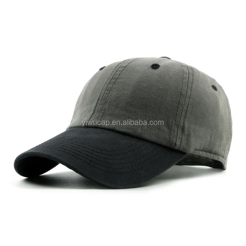 Custom Wholesale Two-tone Color Blank Unstructured Baseball Cap Without ...