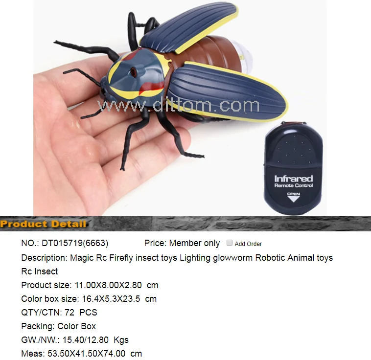 Magic Rc Firefly Insect Toys Lighting Glowworm Ir Robotic Prank Animal ...