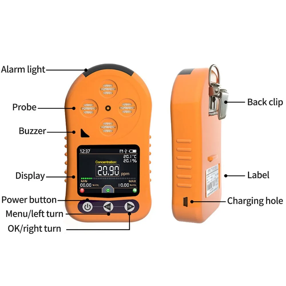 Portable Carbon Monoxide Analyzer With Alarm Carbon Monoxide Gas ...