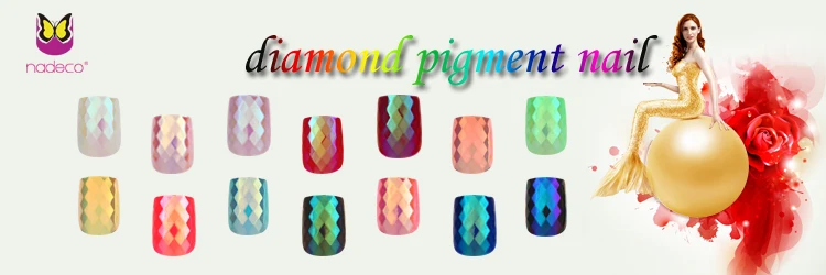 Nadeco Chrome Holographic False Nails Polish Light Pink Mirror Shiny ...