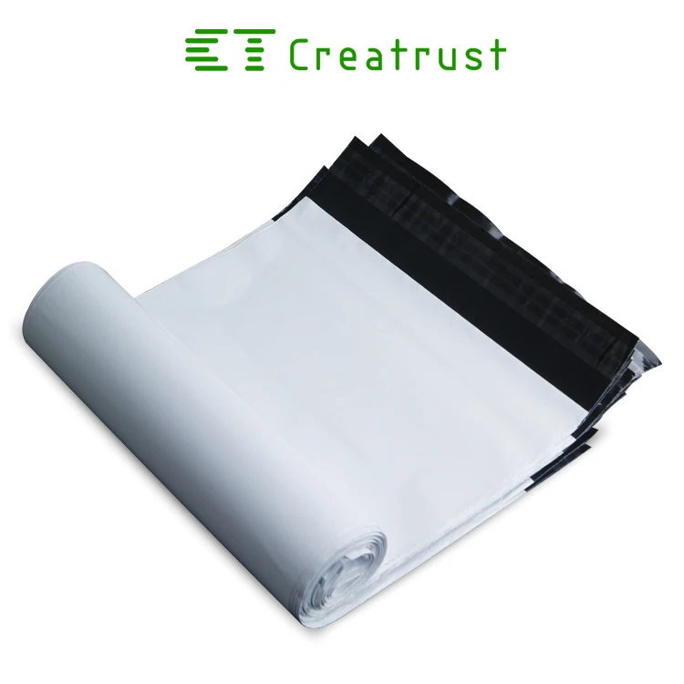 Custom Plastic Courier Bag with Transparent Pocket for Delivery ...