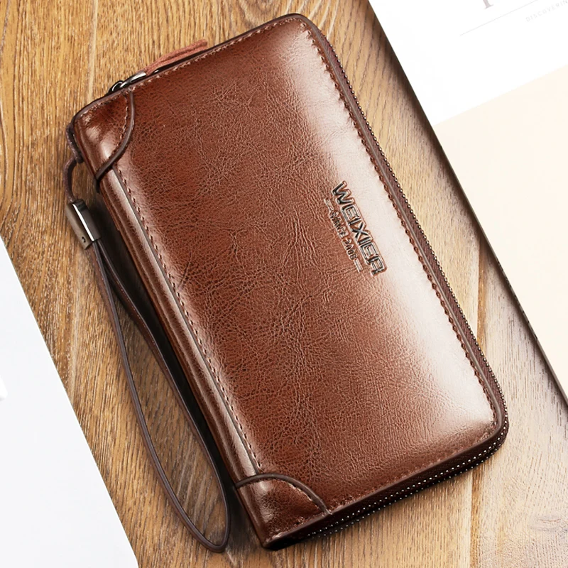 Weixier New Genuine Leather Men Clutch Bags Wallets Leather C Leather ...
