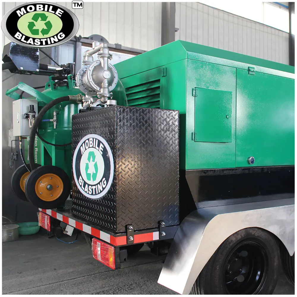 Mobile Wet Sand Dustless Blasting With Trailer Equipment For Cleaning ...