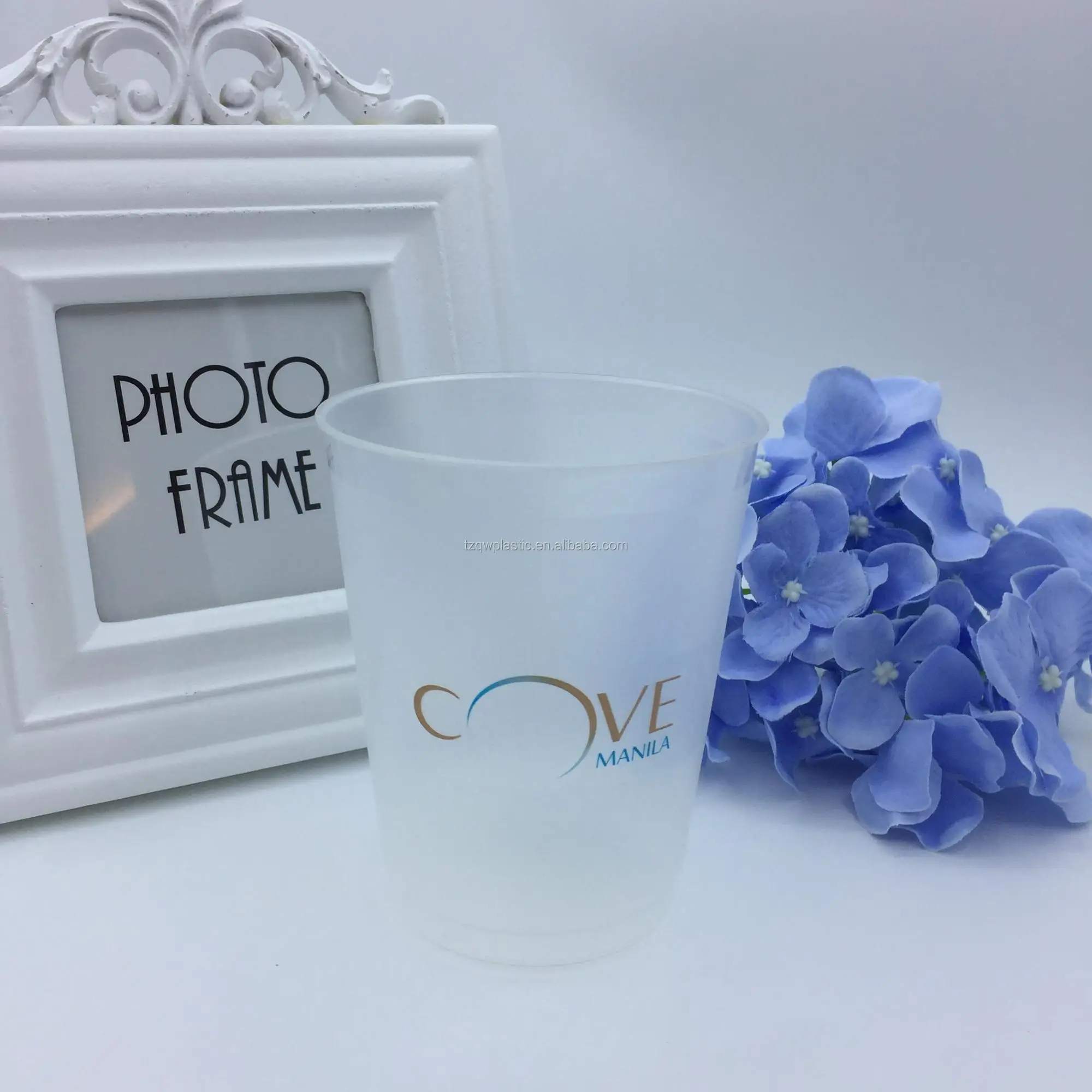 16oz Frosted Plastic Cups, 25 Pack, Fun & Chic Unbreakable Reusable ...