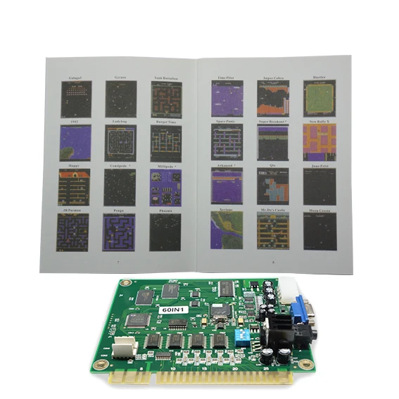 Jamma 60 In 1 Classical Game Pcb For Cocktail Arcade Machine Or Up ...