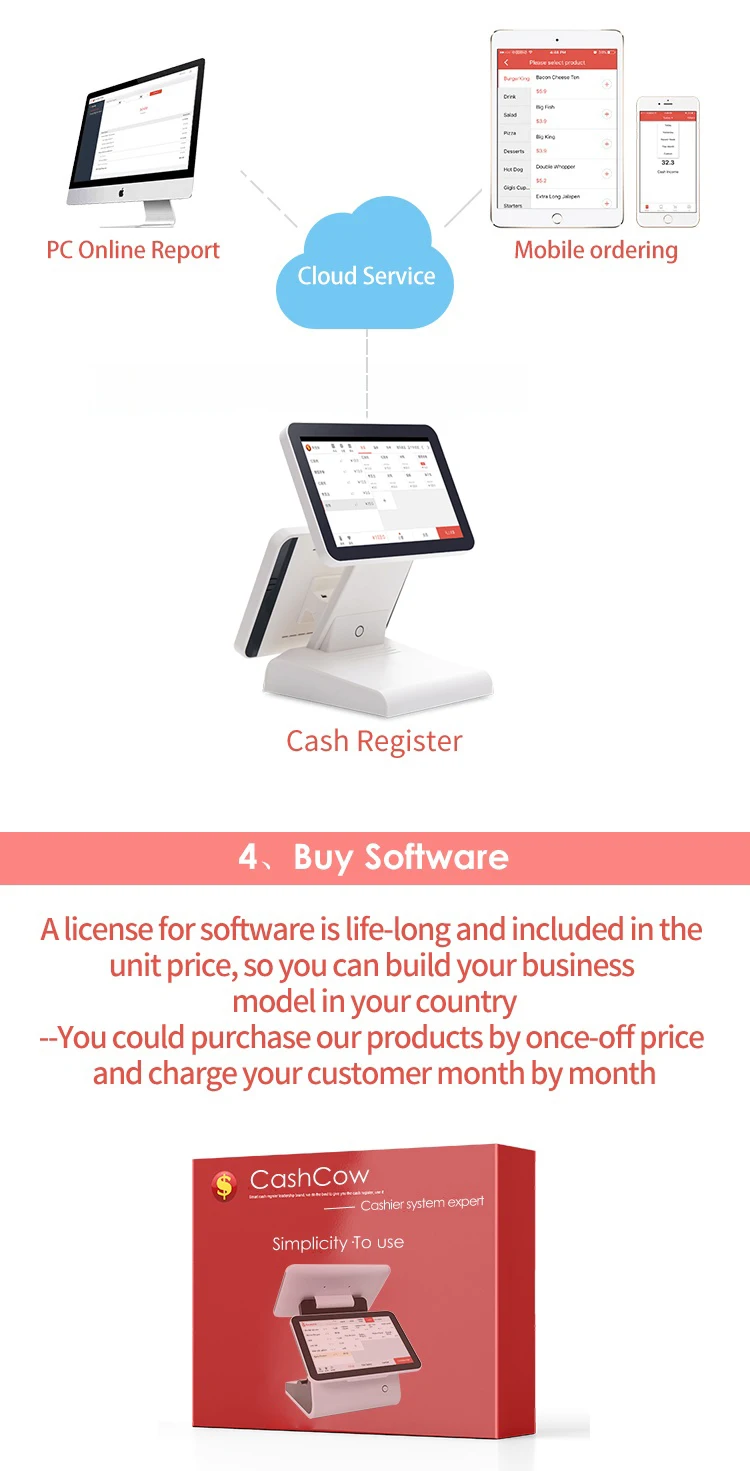 Cash Cow Handheld Touch Screen Lottery Pos Terminal With Software ...