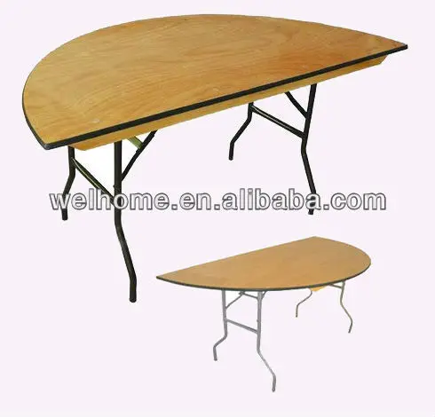 Portable Wooden Folding Half Round Table For Wedding Event - Buy Wooden ...