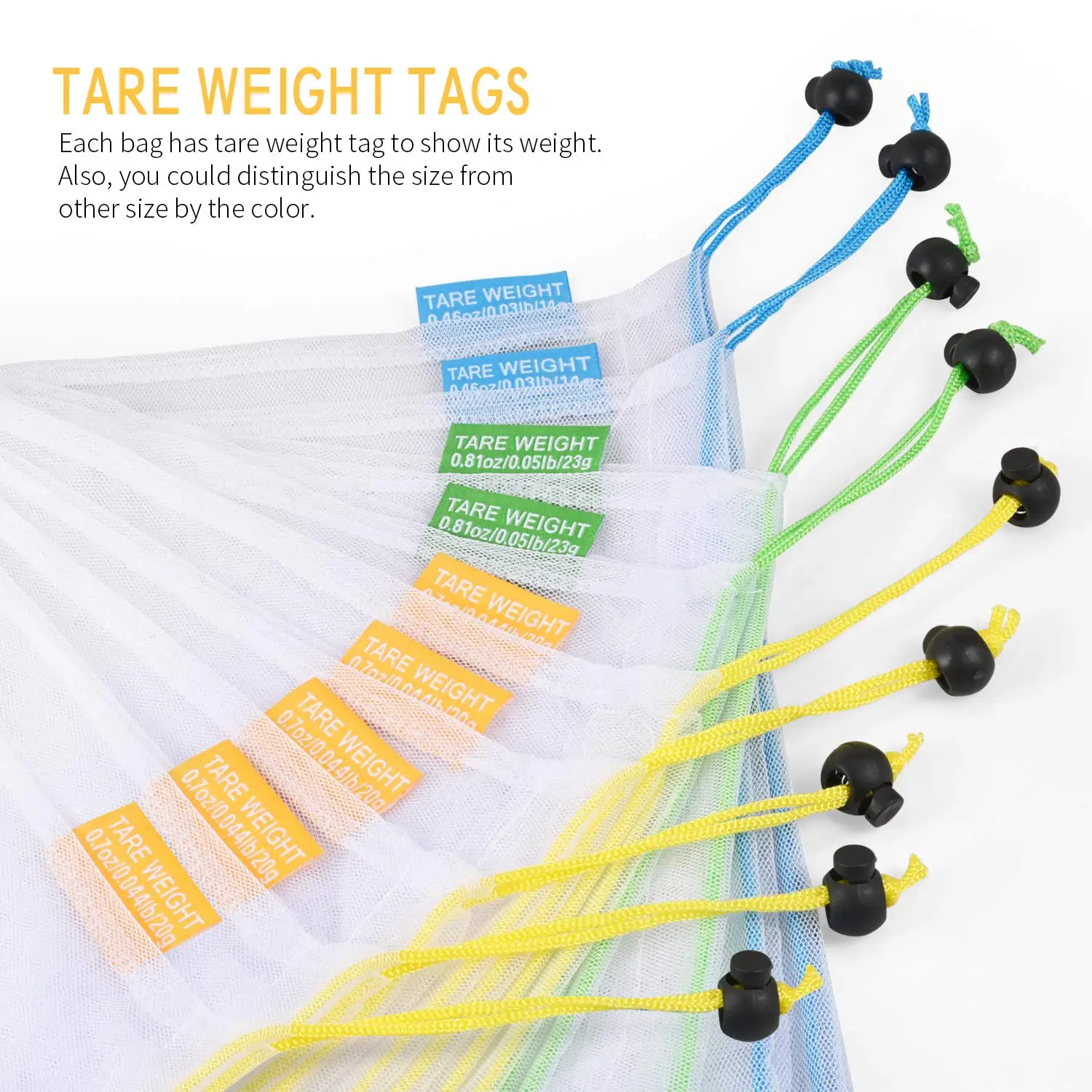 Eco Friendly Recycled Drawstring Mesh Bag String Shopping Washable Net ...