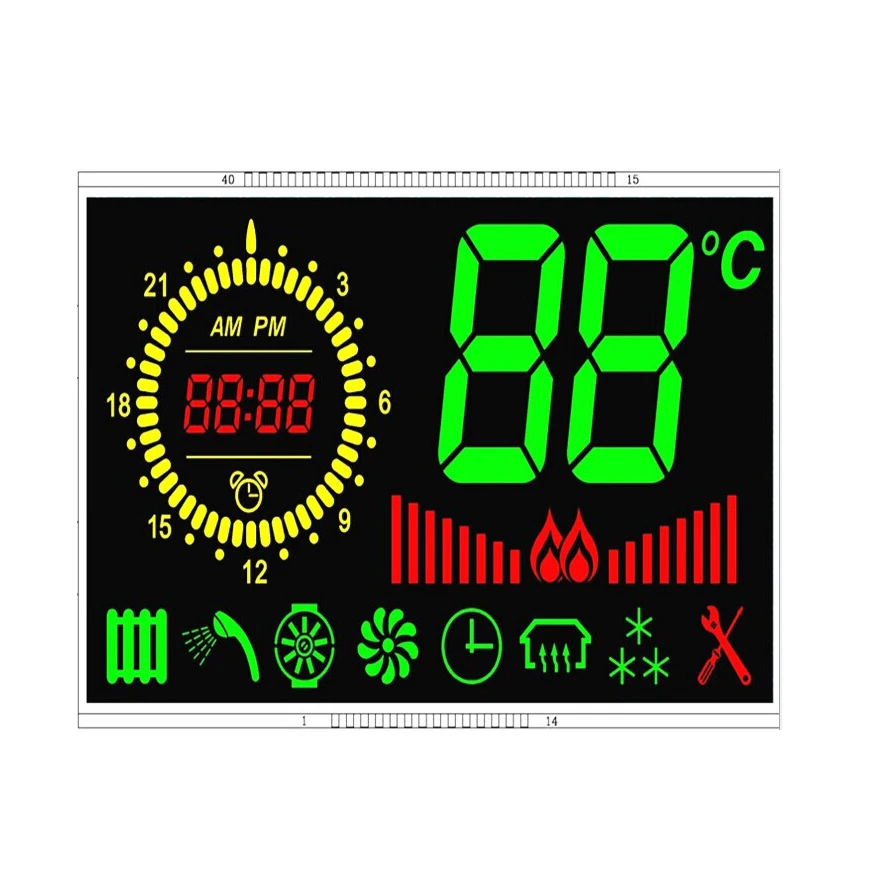 Custom Va Lcd Liquid Crystal Display Module For Automotive Gauges - Buy Automotive Lcd Display ...