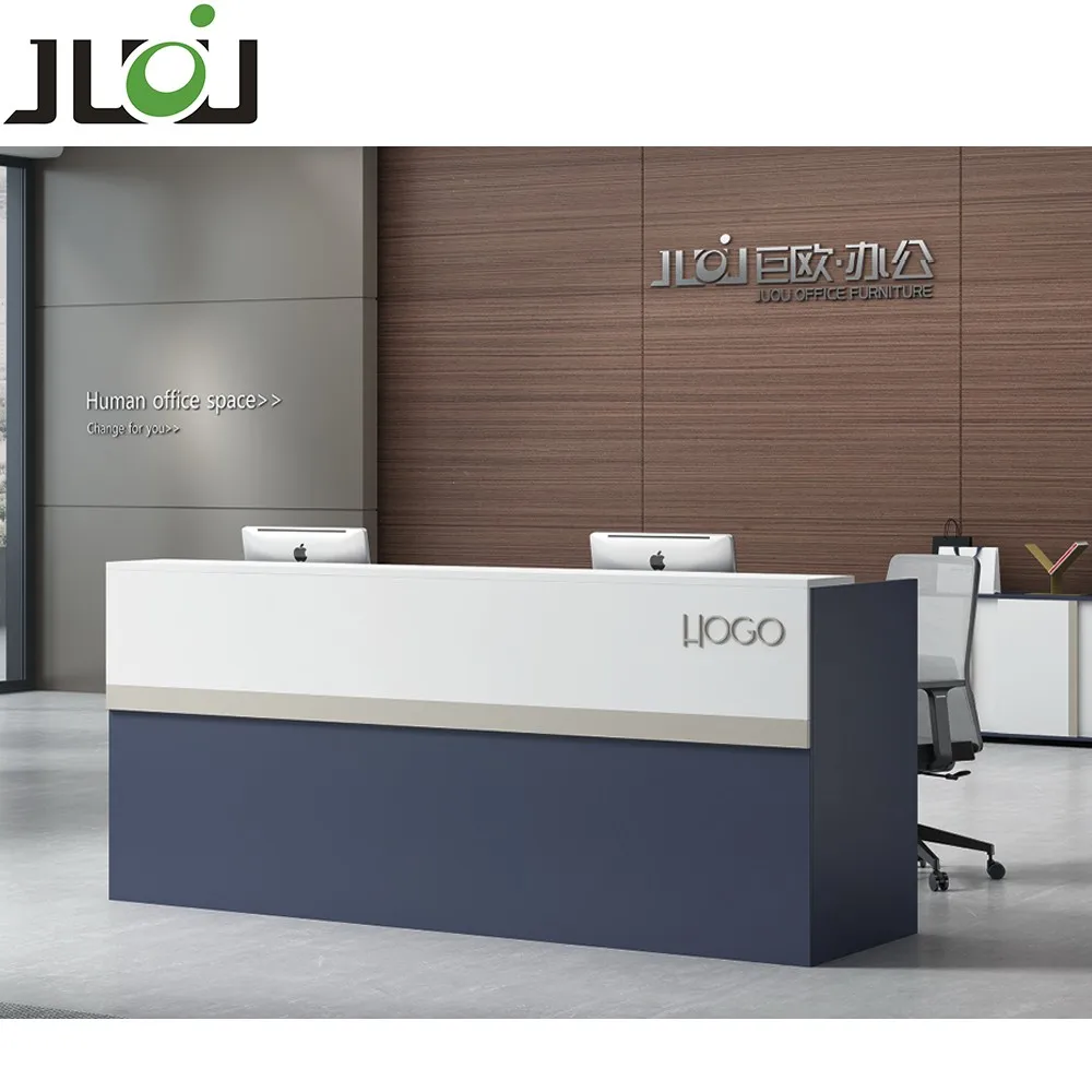 Solid Wood Reception Desk - Durable & Stylish Office Furniture