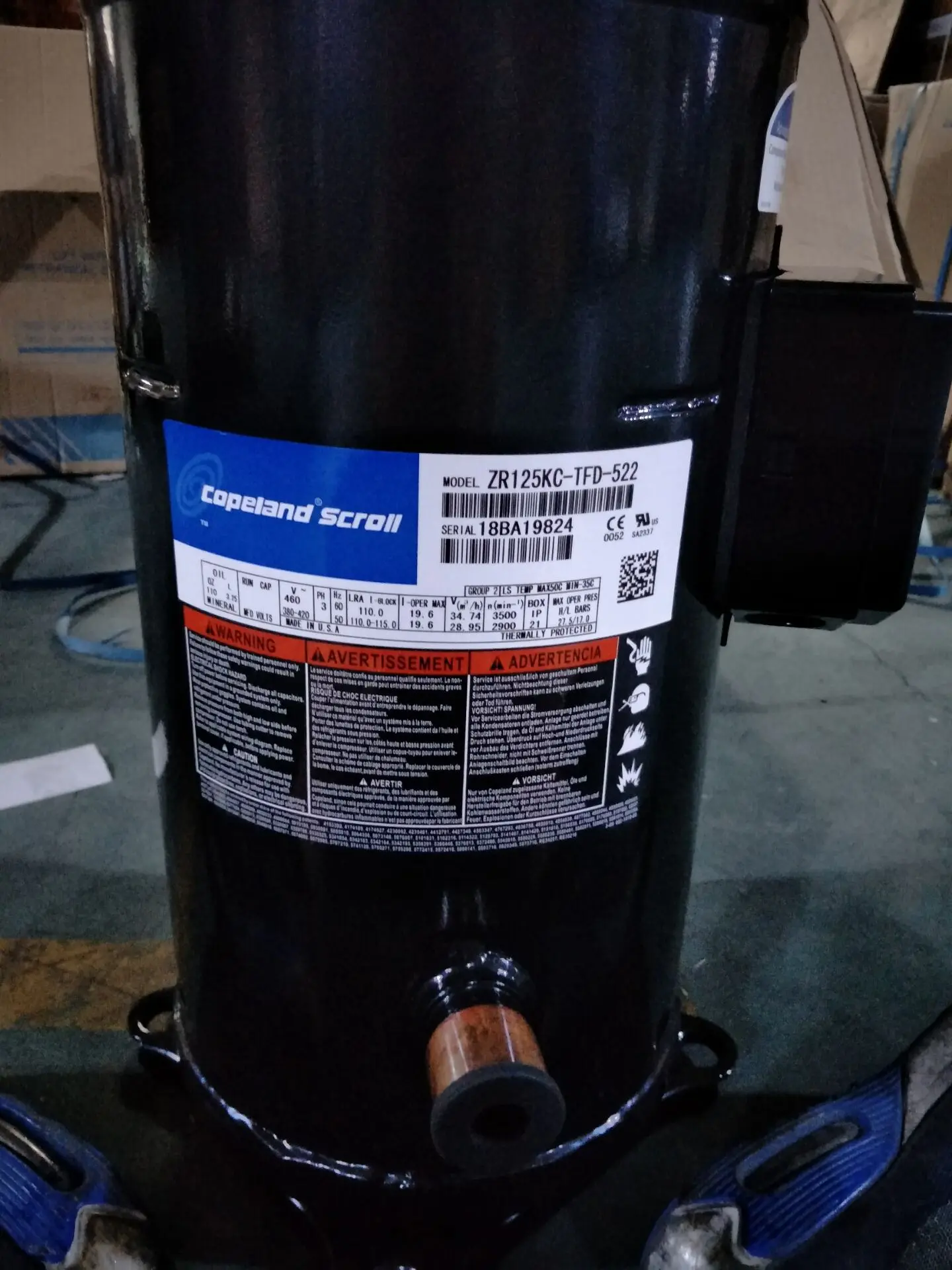 Compresor Zr125kc-tfd-522 Precio Copeland Scroll - Buy Zr125kc-tfd-522 ...