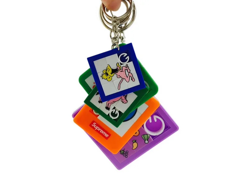 Mini Plastic Custom Printed Logo Sliding Puzzle Piece Keychain - Buy ...