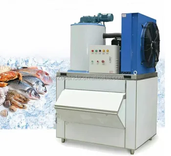 1.5t Commercial Chip Ice Machine Slice Ice Maker For Supermarket Fish ...