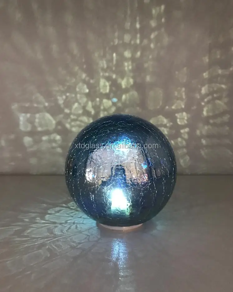 Handblown Glass Solar Ornament - Garden Decor Gazing Ball