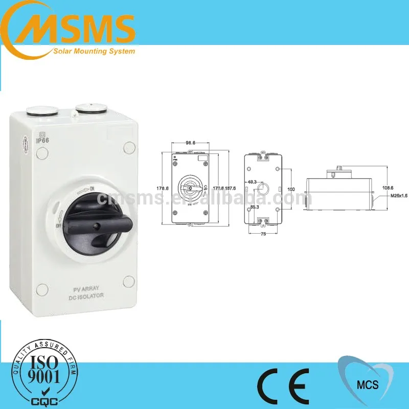 Ip66 2p 4p Pv Dc 1000v Dc Rotary Isolator Solar Swith - Buy Solar ...