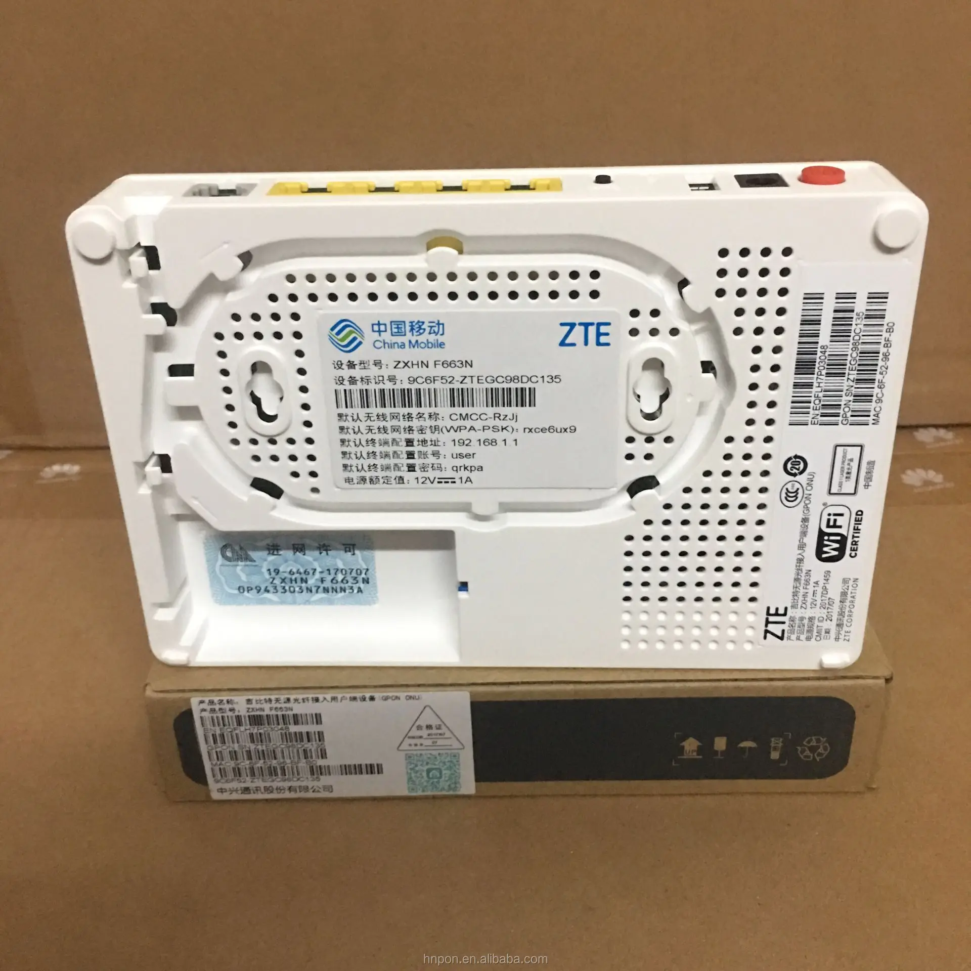 Zte Gpon Ont F660 F623 F650 F677 F670 F663n Ftth Onu With 1ge+3fe ...