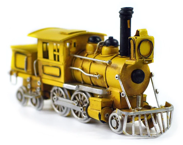 Handmade Retro Model Train Metal Iron Steam Locomotivetrain Model ...