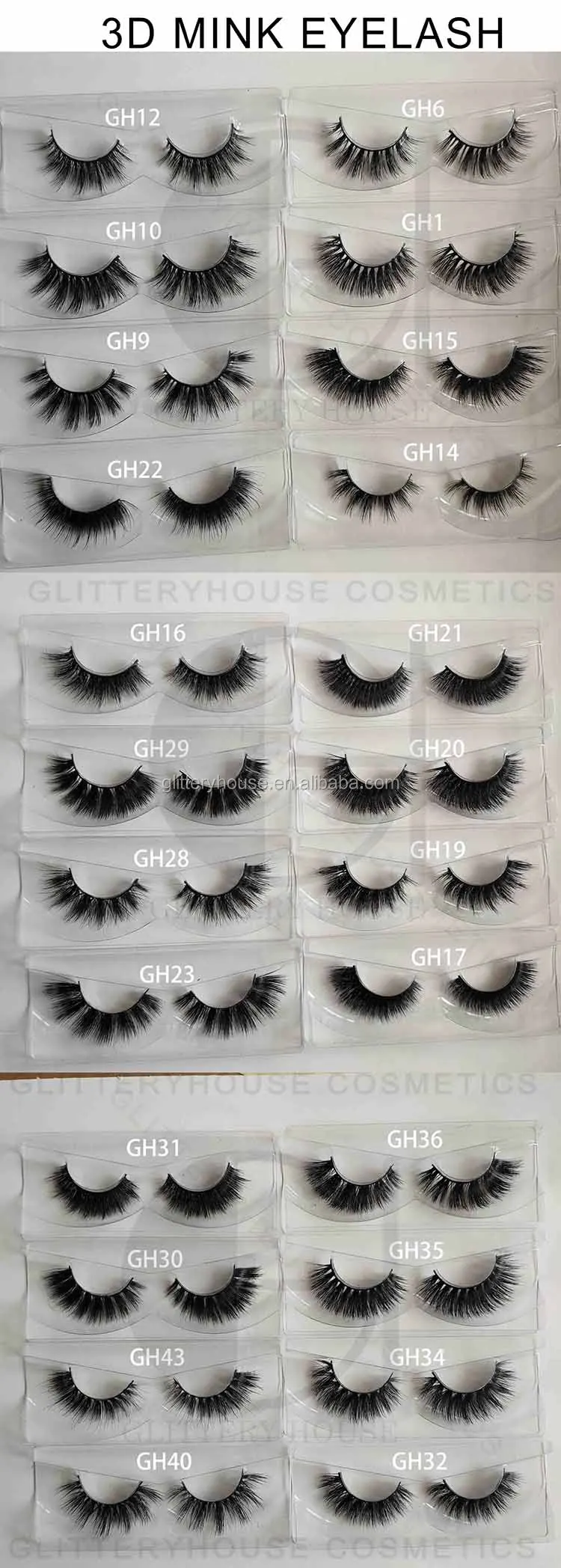 3d 4d 5d 6d 7d 10d Mink Eyelashes Natural Long Full Strip Lashes Thick ...