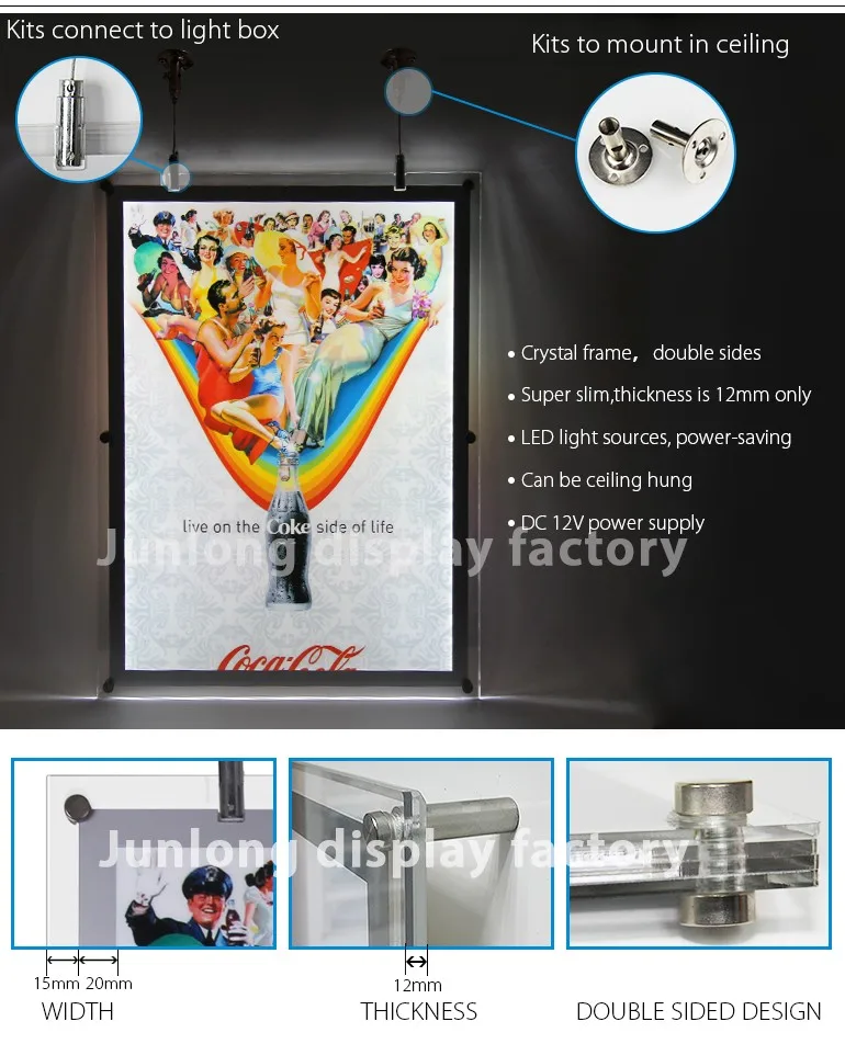 Double Sides Crystal Acrylic Light Box Lighting Panel Led A1 A2 A3 A4 ...