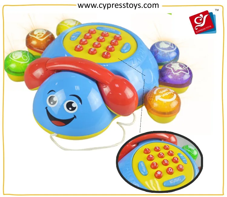 Baby Electronic Ladybug Telephone Musical Toy Phone With Light - Buy ...
