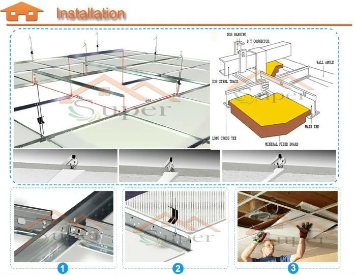 Suspended Ceiling T Grid Profile Steel in Ceiling