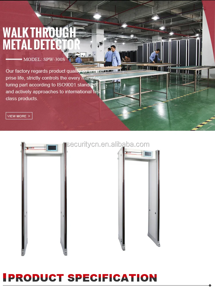 Multi 33 Or 45 Zones Body Scanner Door Frame Detector Metal Alarm ...