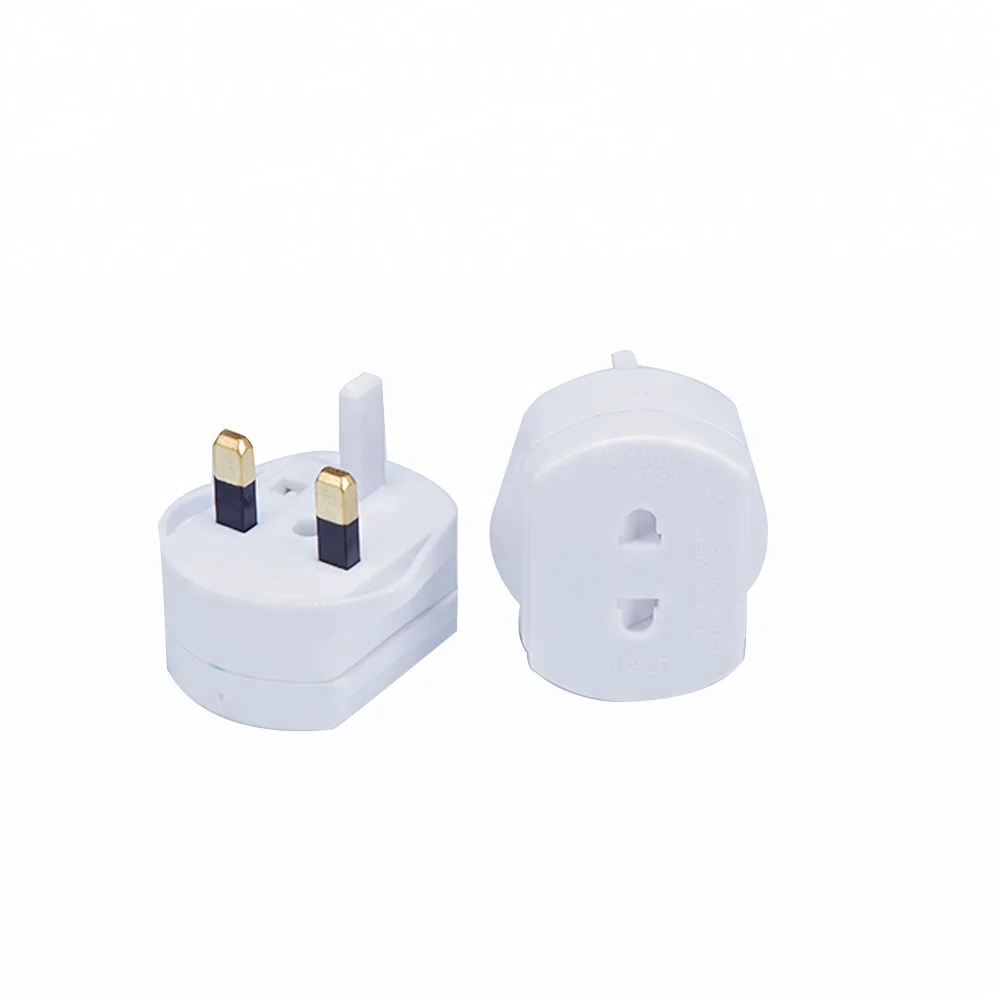 Uk 2 Pin To 3 Pin 1a Fuse Adaptor Plug For Shaver/toothbrush Use Only ...