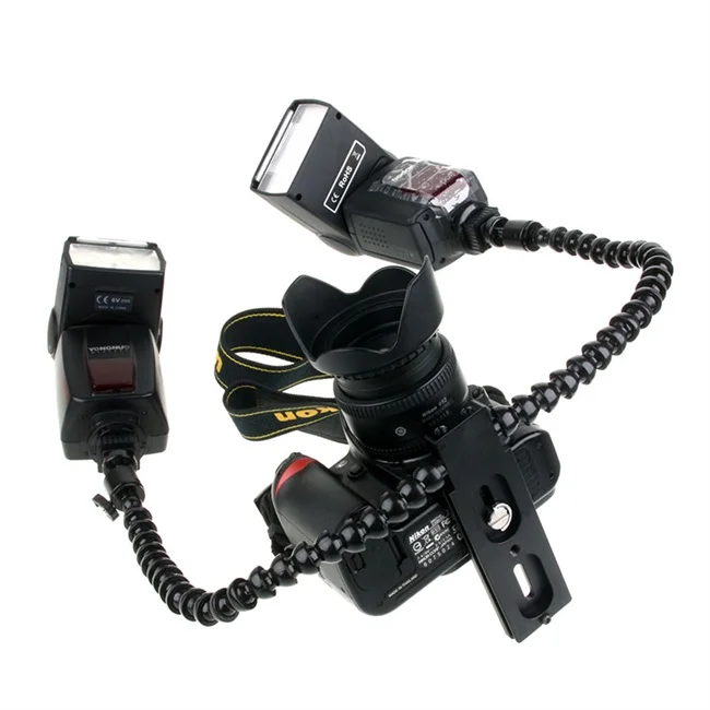 Brand New Dual Flash Mount For Panasonic Flash Light Magic Arm Hot Shoe ...