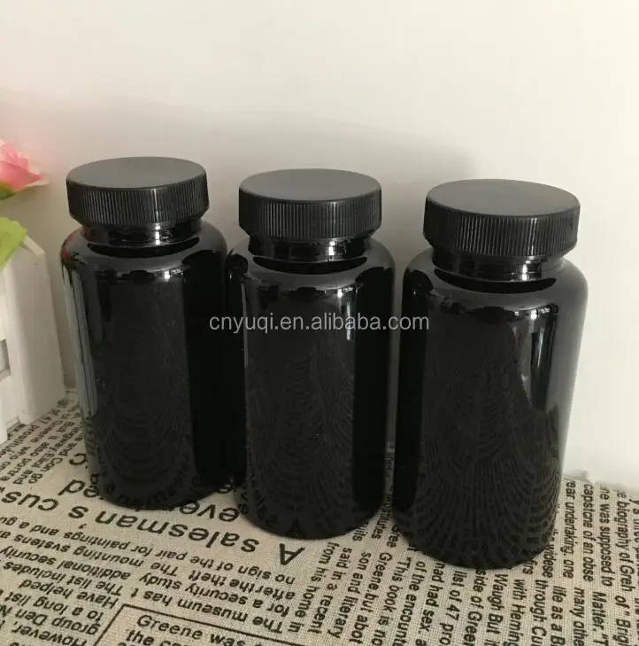 50ml 100ml 150ml 200ml Black Pill Bottle Capsule Bottle Medicine Bottle ...