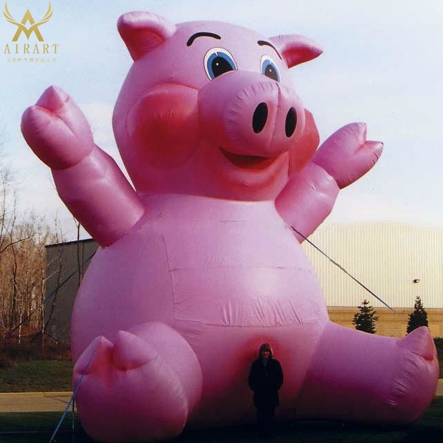 Lovely Sitting Pig Inflatable - Perfect for Carnival Parade