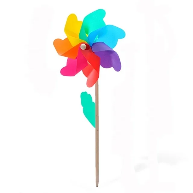 Factory Sell 18cm Plastic Flower Pinwheel Windmill Plastic Windmill ...