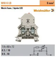 Wsi 6 Ld Authentic Weidmuller Fuse Screw Terminal Block With Led - Buy ...