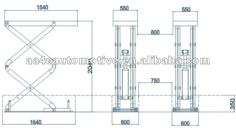 Outdoor Car Lift Bridge 220v - AA-SL303S Hydraulic Lift