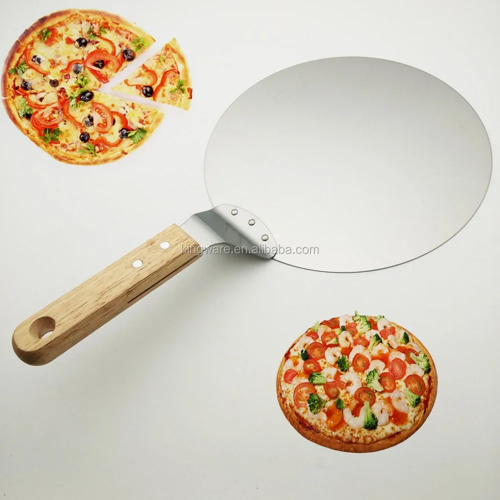 Home And Kitchen Products Bakeware Pizza Stand Holder With Wood Handle ...
