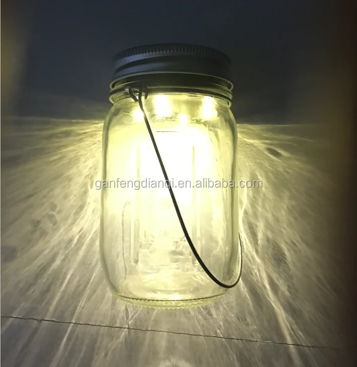 Solar Jar Led Sun Jar Led Solar Lamp 5 Leds In Glass Solar Light - Buy ...
