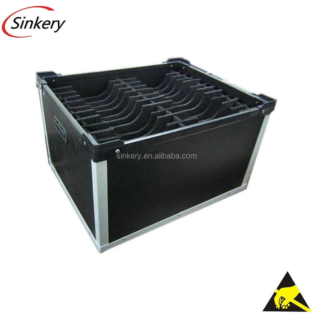 Custom Reusable Black Esd Corrugated Plastic Partition Box - Buy ...