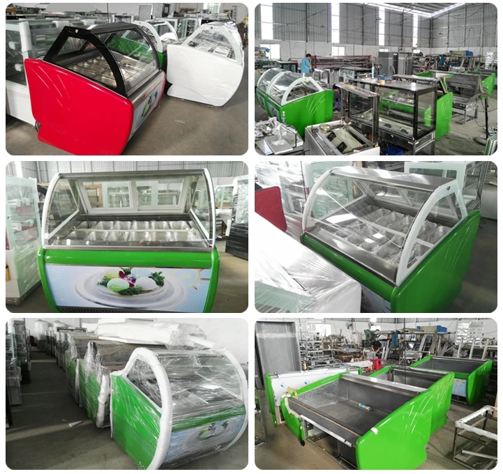 Continuous Counter Top Ice Cream Freezer Ice Cream Display Freezer ...