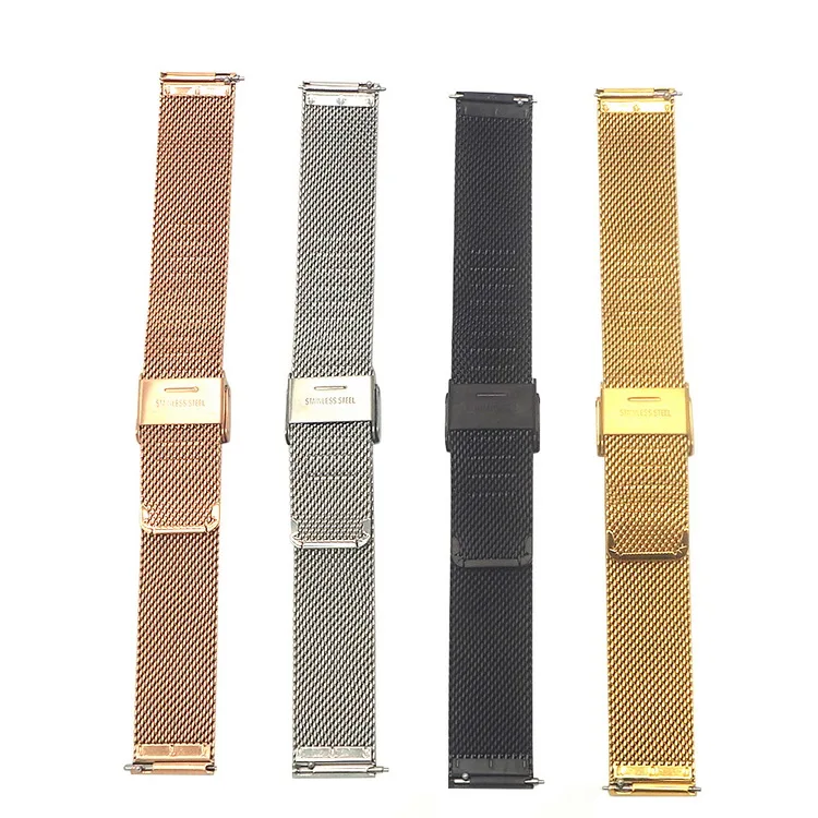 20mm 22mm Two Tone Black Metal Link Watch Band Strap - Buy 20mm Black ...