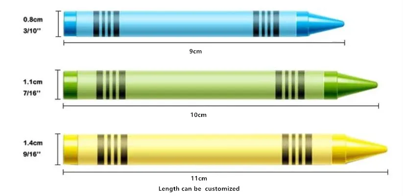 Custom Color Crayons 4 Pack - Smooth Drawing Experience