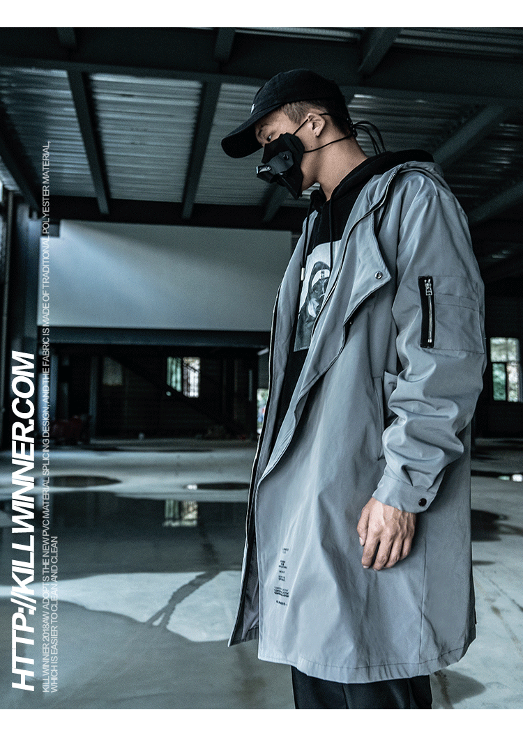 Killwinner Men's Diagonal Zipper Jacket - Spring Letter Print