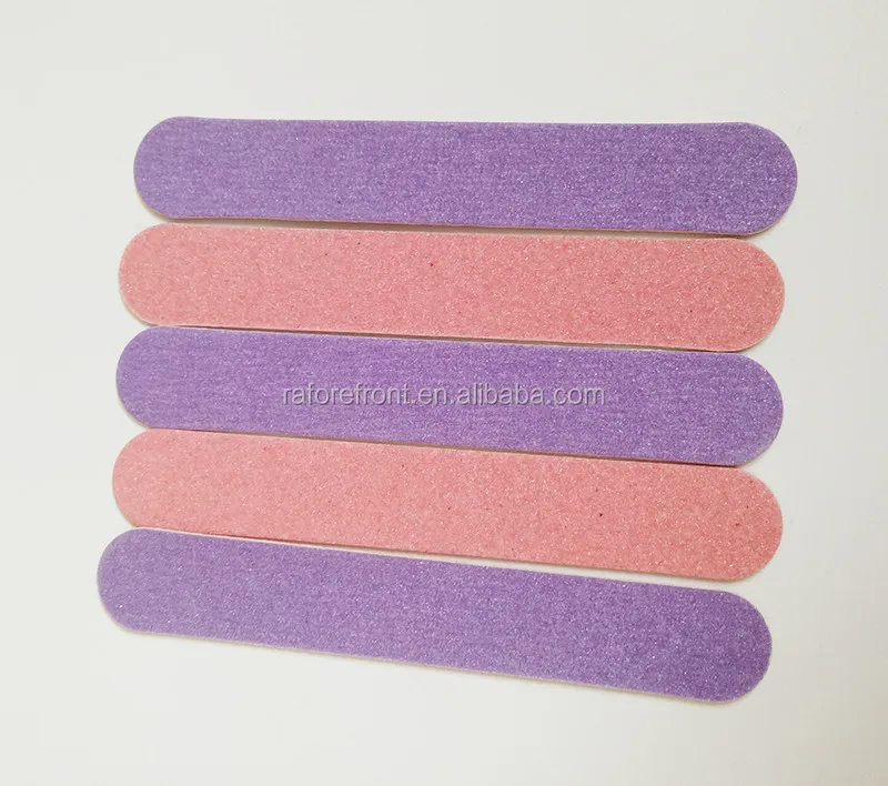 Double Color 85mm Nail Files Pink&purple Wood Nail File - Buy Nail File ...